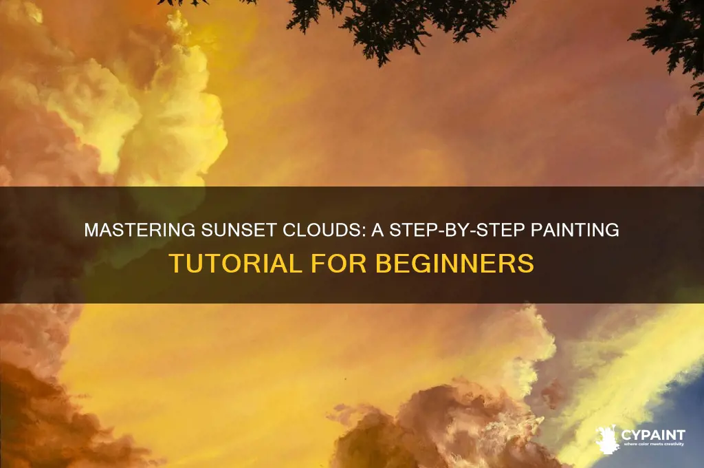Mastering Sunset Clouds: A Step-By-Step Painting Tutorial For Beginners ...