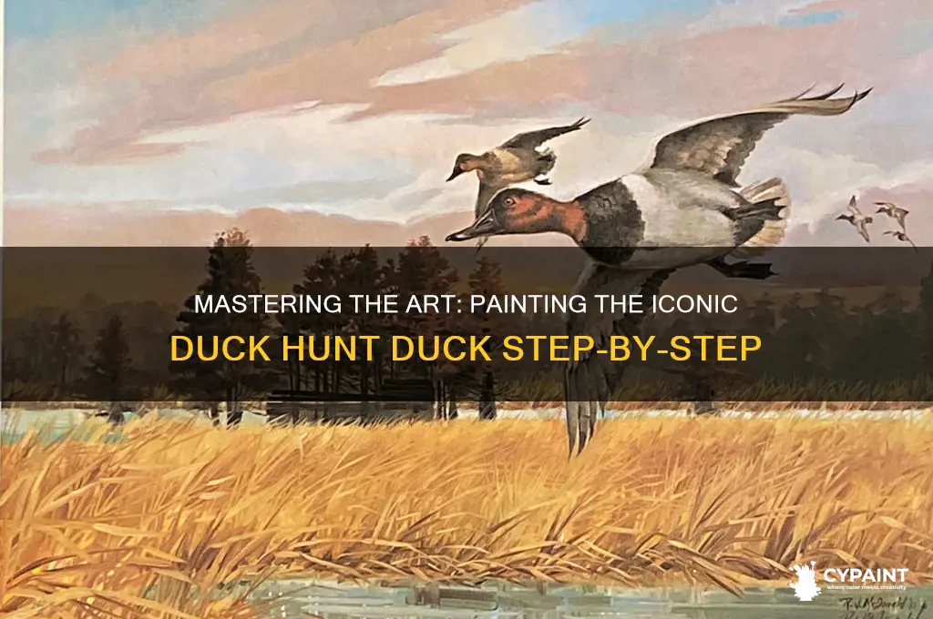 Mastering The Art: Painting The Iconic Duck Hunt Duck Step-By-Step ...