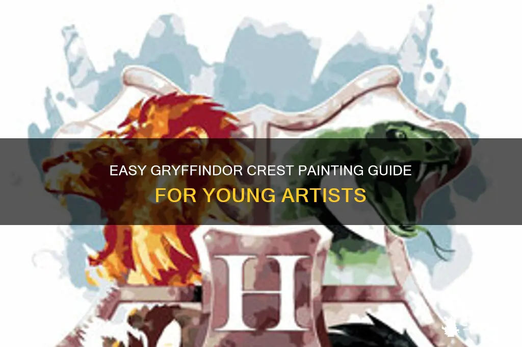 Easy Gryffindor Crest Painting Guide For Young Artists | CyPaint