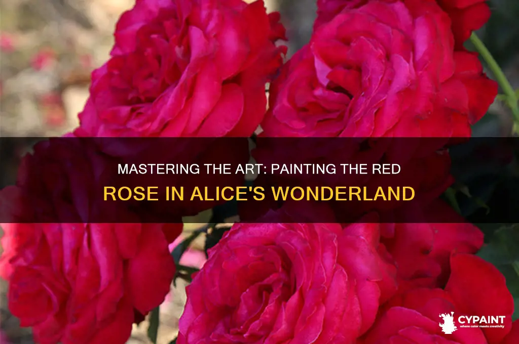 Mastering The Art: Painting The Red Rose In Alice's Wonderland | CyPaint