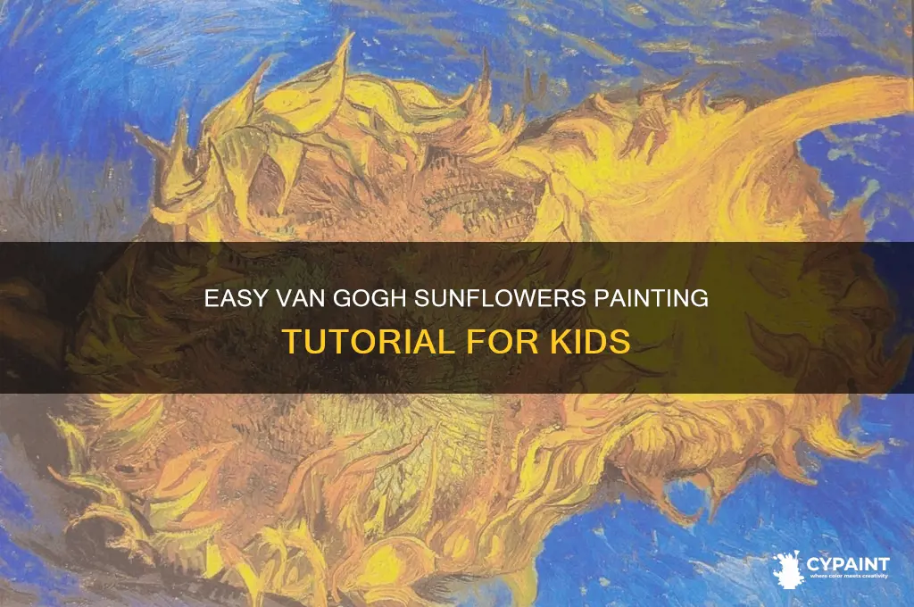 Easy Van Gogh Sunflowers Painting Tutorial For Kids | CyPaint