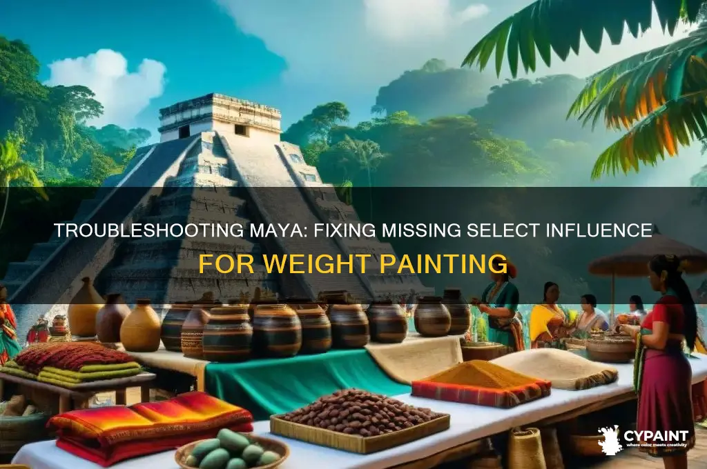 Troubleshooting Maya: Fixing Missing Select Influence For Weight ...