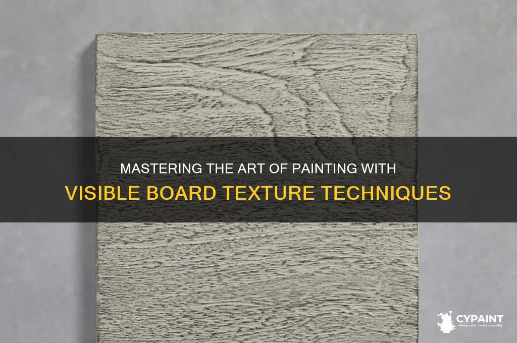 Mastering The Art Of Painting With Visible Board Texture Techniques ...