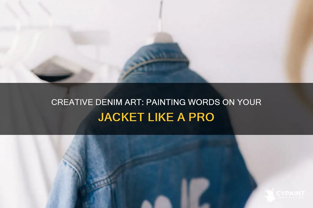 Creative Denim Art: Painting Words On Your Jacket Like A Pro | CyPaint