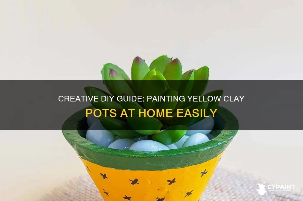 Creative Diy Guide: Painting Yellow Clay Pots At Home Easily | CyPaint