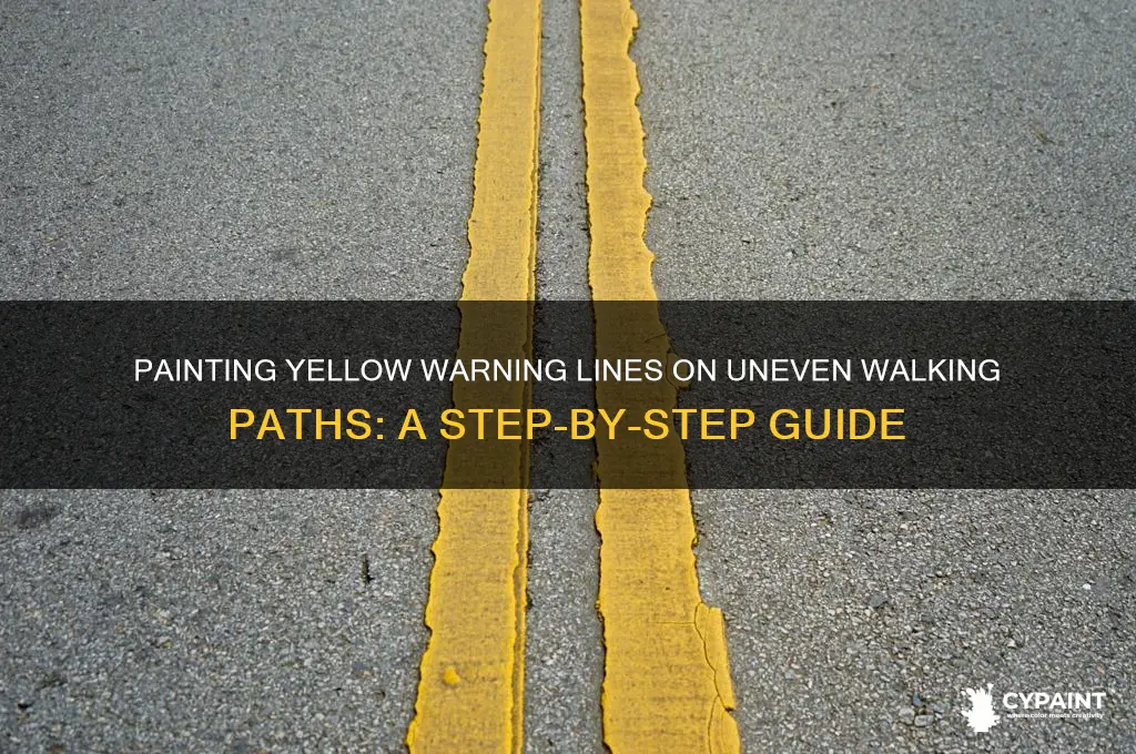 Painting Yellow Warning Lines On Uneven Walking Paths: A Step-By-Step ...