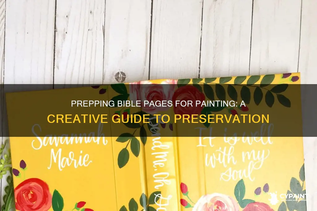 Prepping Bible Pages For Painting: A Creative Guide To Preservation ...