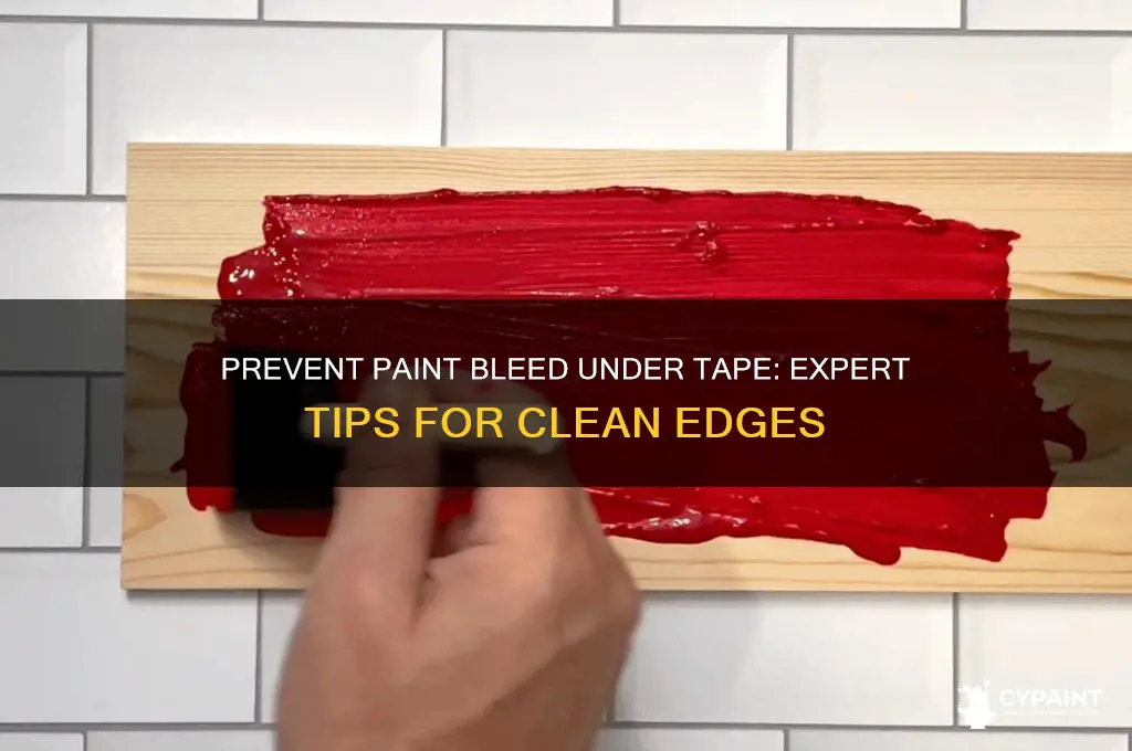 Prevent Paint Bleed Under Tape: Expert Tips For Clean Edges | CyPaint