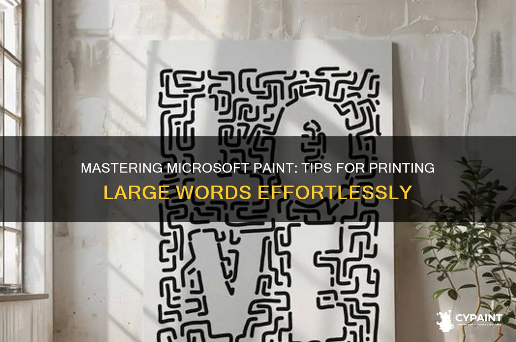 Mastering Microsoft Paint: Tips For Printing Large Words Effortlessly ...