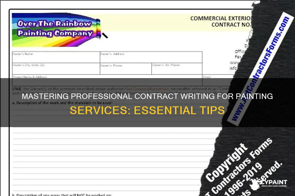 Mastering Professional Contract Writing For Painting Services ...