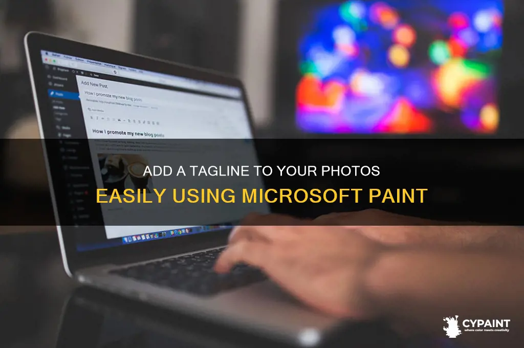 Add A Tagline To Your Photos Easily Using Microsoft Paint | CyPaint