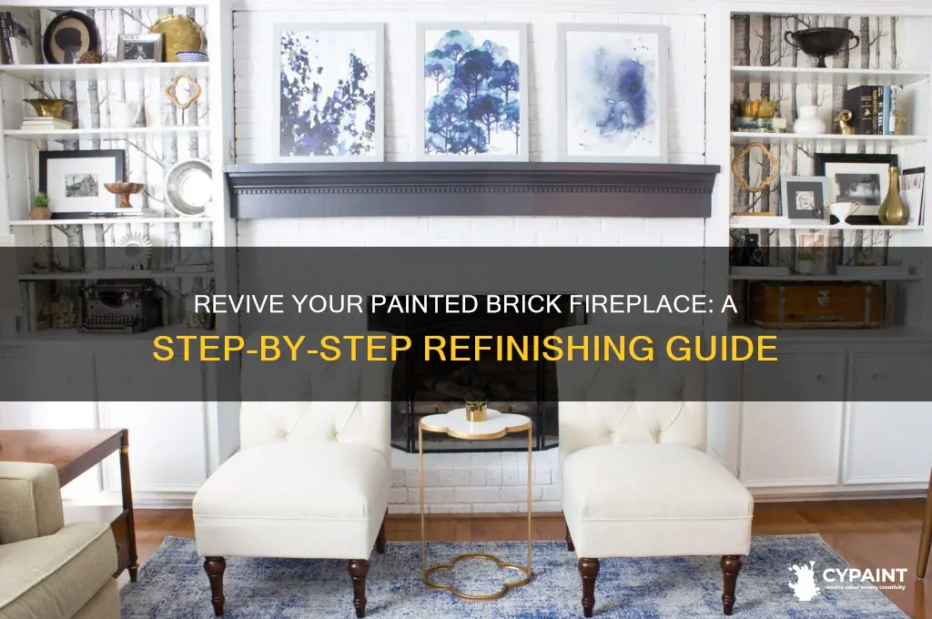 Revive Your Painted Brick Fireplace: A Step-By-Step Refinishing Guide ...