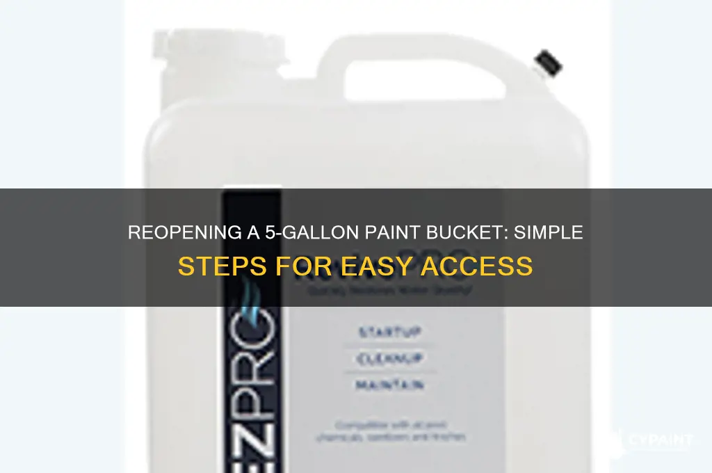 Reopening A 5-Gallon Paint Bucket: Simple Steps For Easy Access | CyPaint