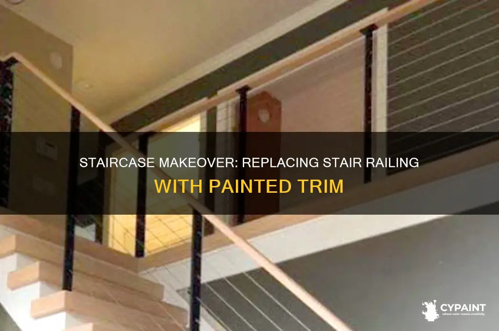 Staircase Makeover: Replacing Stair Railing With Painted Trim | CyPaint