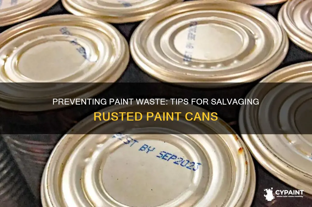 Preventing Paint Waste: Tips For Salvaging Rusted Paint Cans | CyPaint