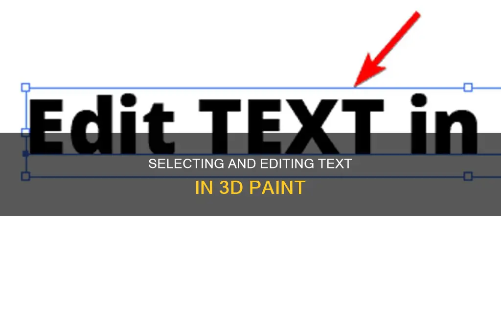 Selecting And Editing Text In 3D Paint | CyPaint