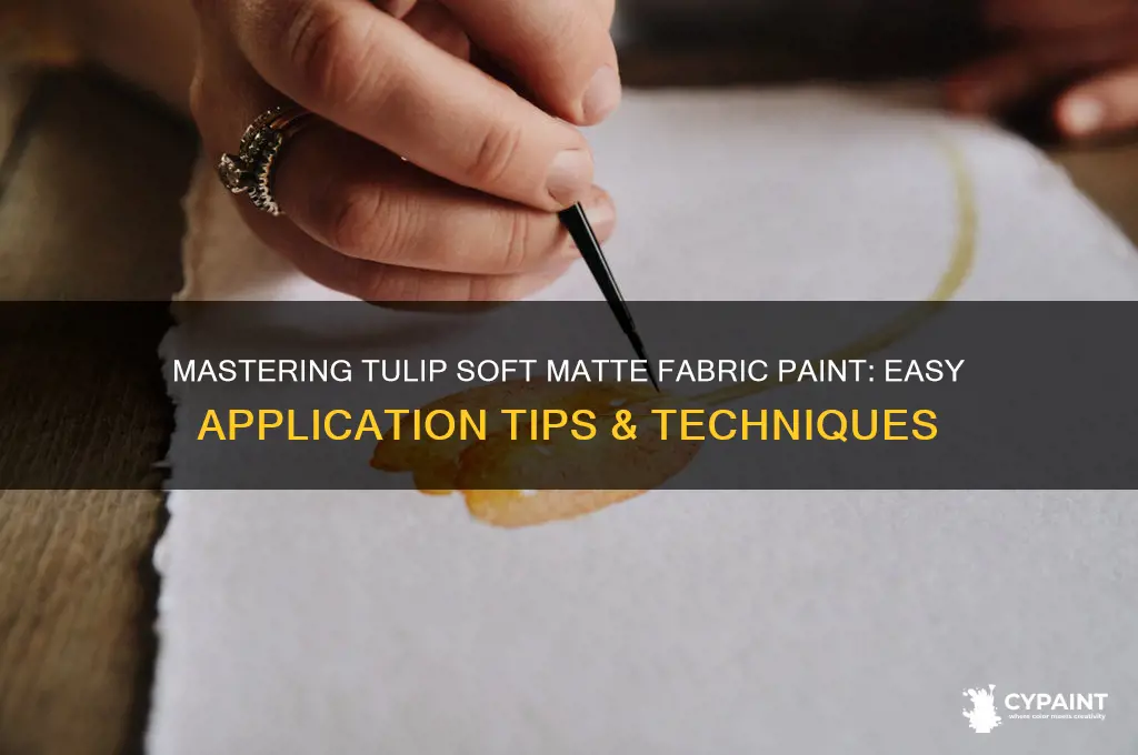 Mastering Tulip Soft Matte Fabric Paint: Easy Application Tips ...