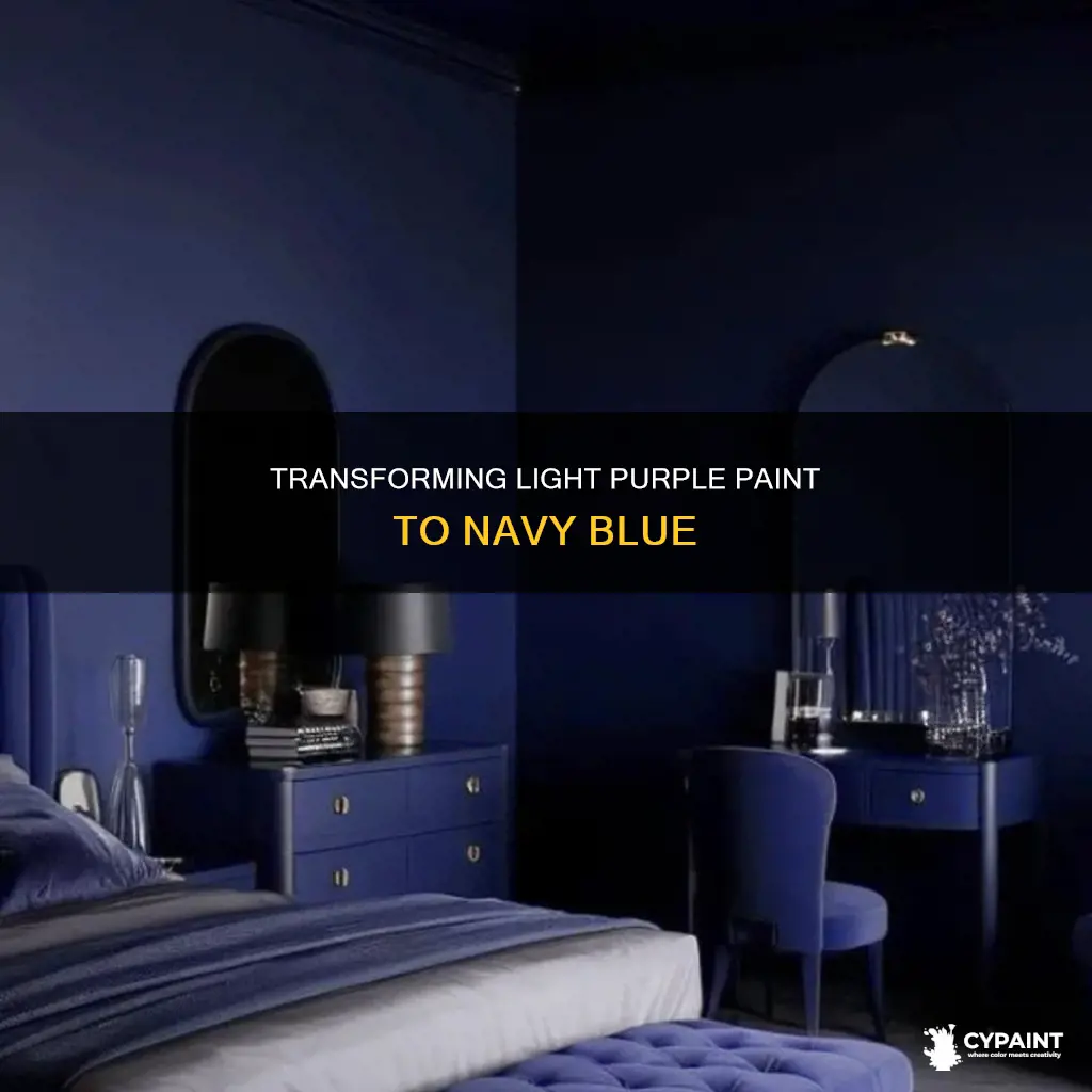 Transforming Light Purple Paint To Navy Blue | CyPaint