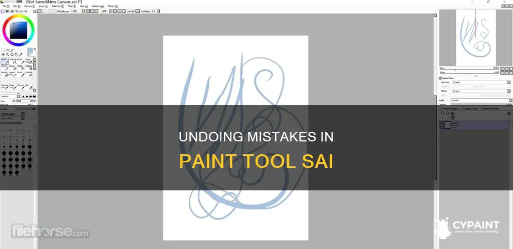 Undoing Mistakes In Paint Tool Sai | CyPaint