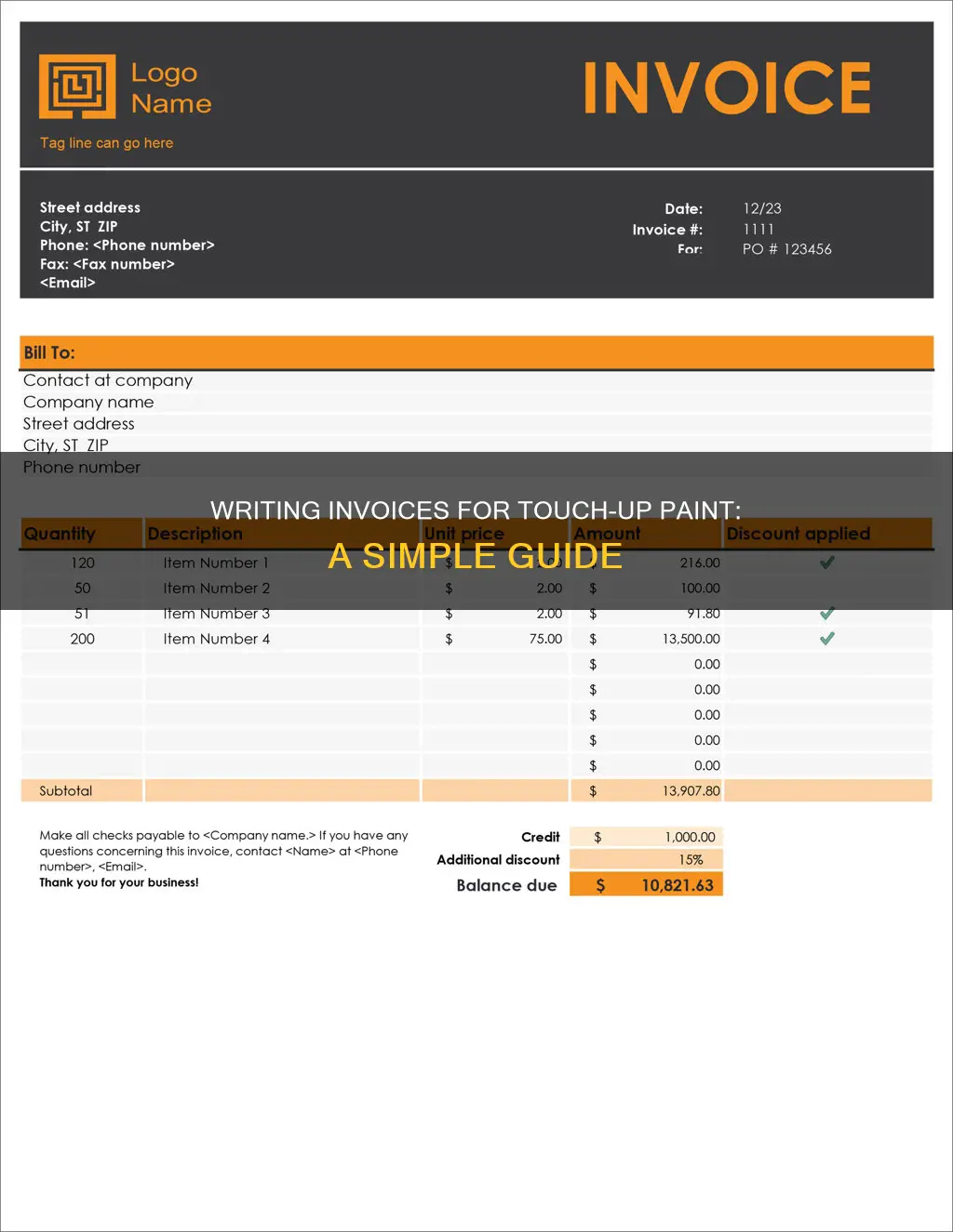 Writing Invoices For Touch-Up Paint: A Simple Guide | CyPaint