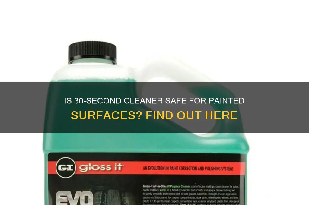 Is 30-Second Cleaner Safe For Painted Surfaces? Find Out Here | CyPaint