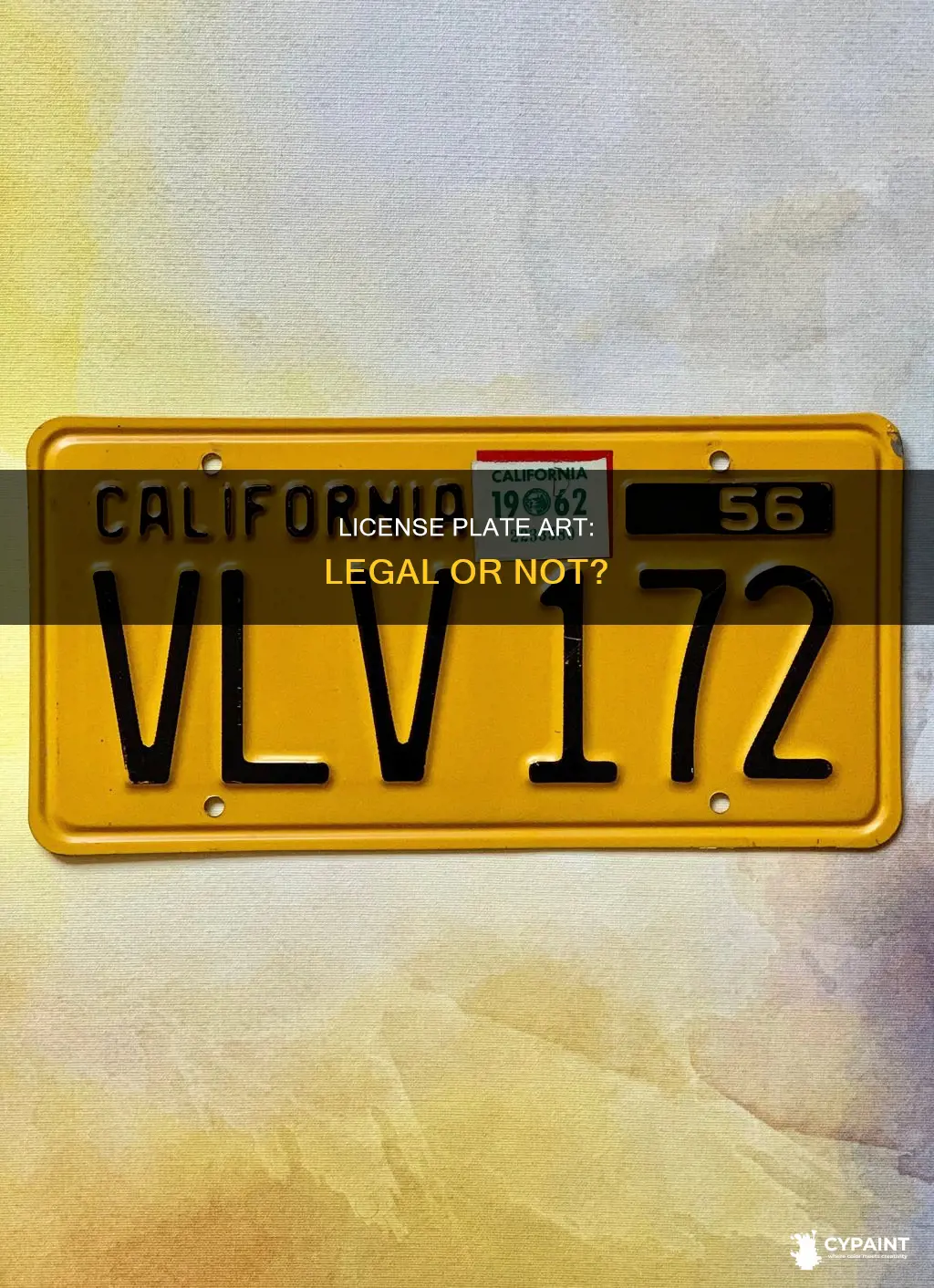 License Plate Art: Legal Or Not? | CyPaint