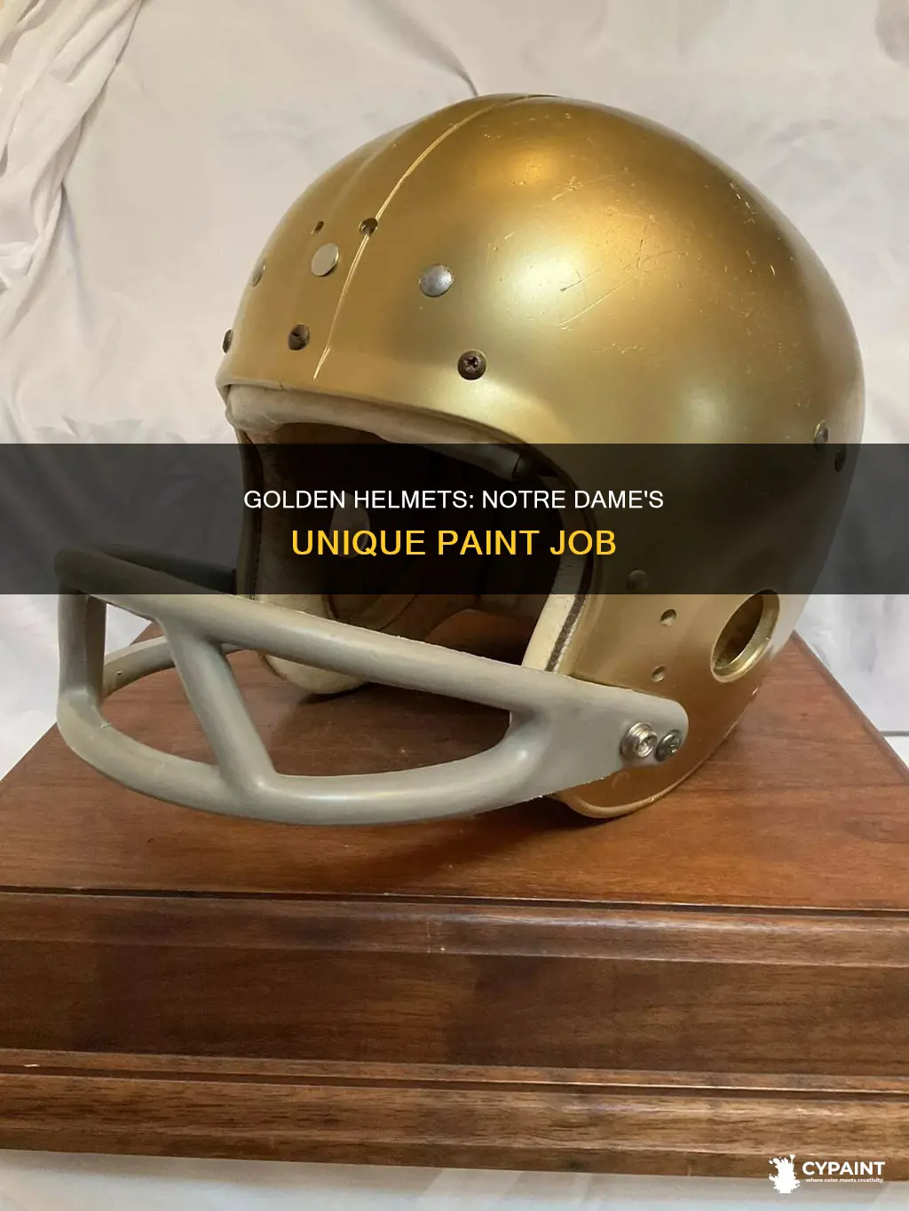 Golden Helmets: Notre Dame's Unique Paint Job | CyPaint