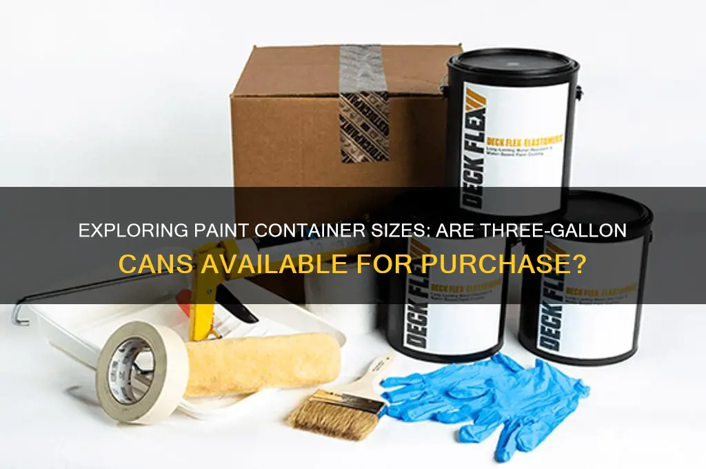 Exploring Paint Container Sizes: Are Three-Gallon Cans Available For ...