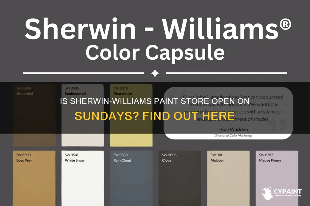 Sherwin Williams Open Today