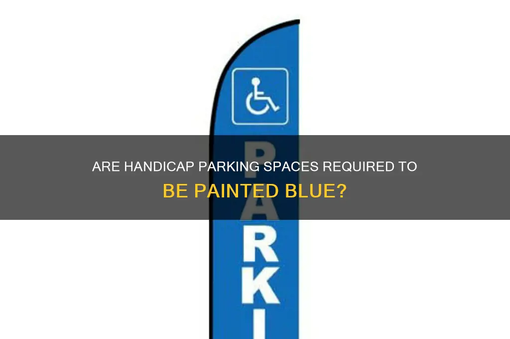 Are Handicap Parking Spaces Required To Be Painted Blue? | CyPaint