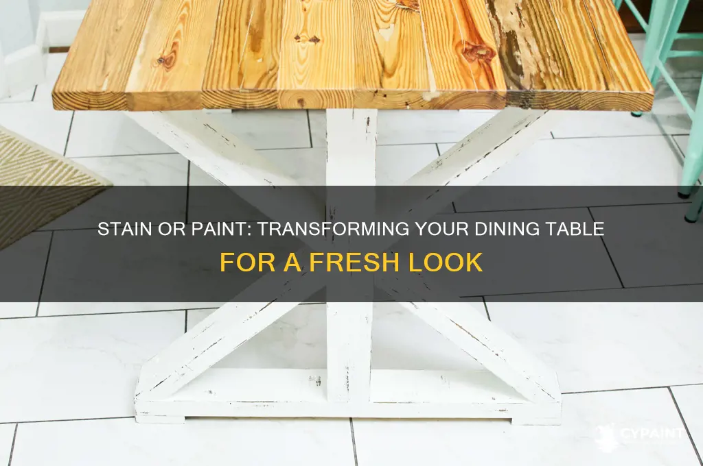Stain Or Paint: Transforming Your Dining Table For A Fresh Look | CyPaint