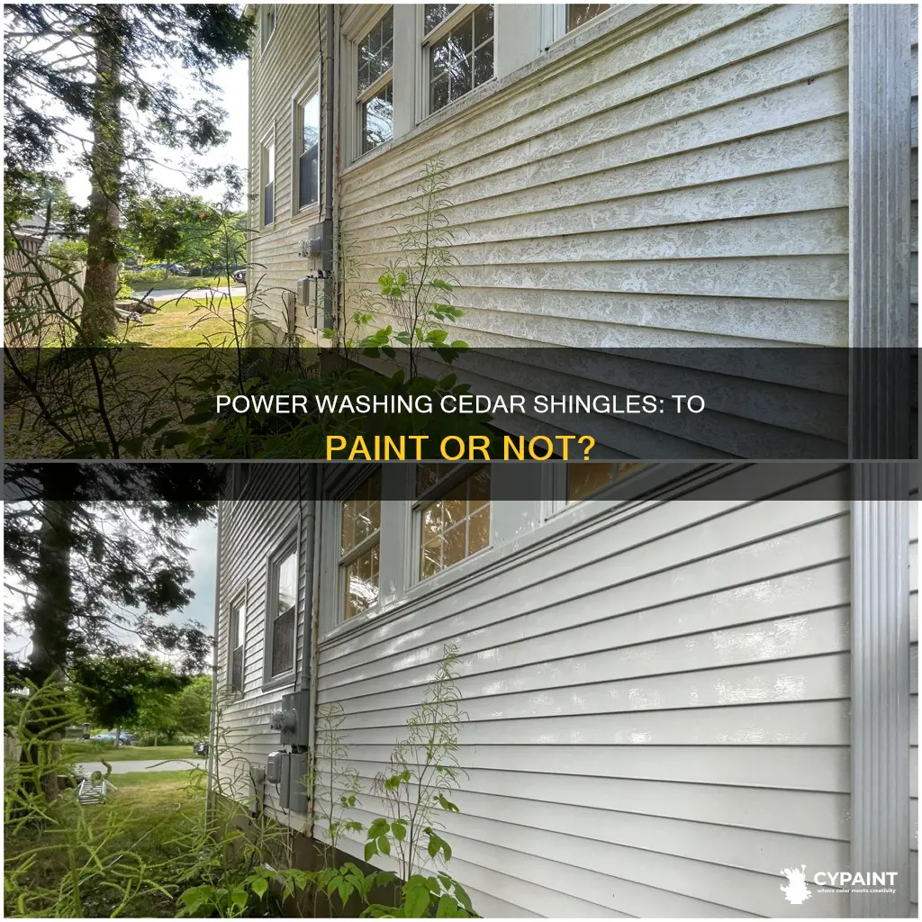 Power Washing Cedar Shingles: To Paint Or Not? | CyPaint