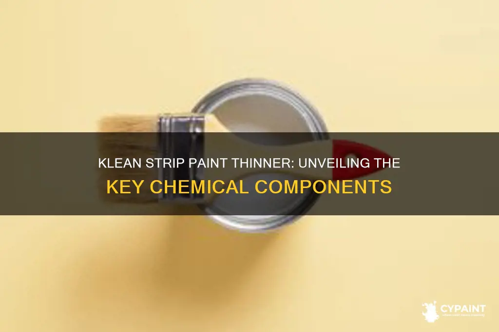 Klean Strip Paint Thinner: Unveiling The Key Chemical Components | CyPaint