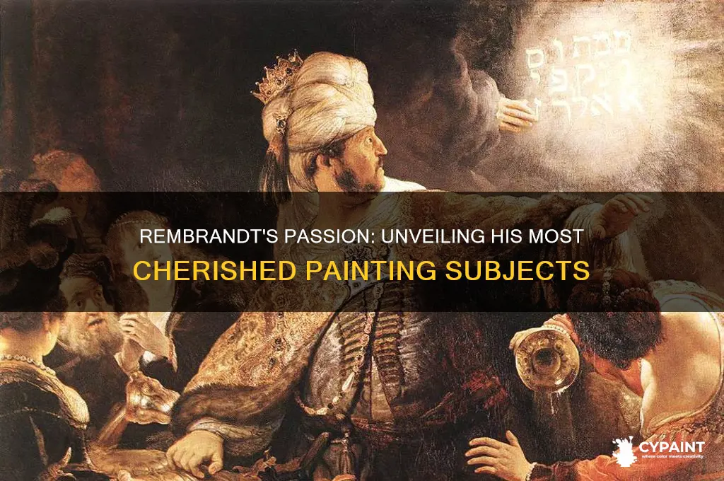 Rembrandt's Passion: Unveiling His Most Cherished Painting Subjects ...