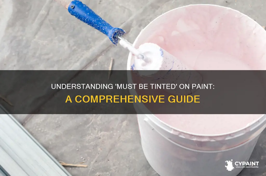 Understanding 'Must Be Tinted' On Paint: A Comprehensive Guide | CyPaint