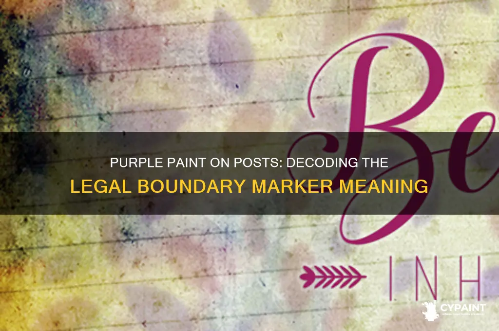 Purple Paint On Posts: Decoding The Legal Boundary Marker Meaning | CyPaint