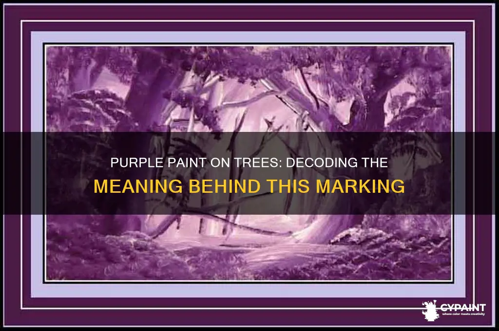 Purple Paint On Trees: Decoding The Meaning Behind This Marking | CyPaint
