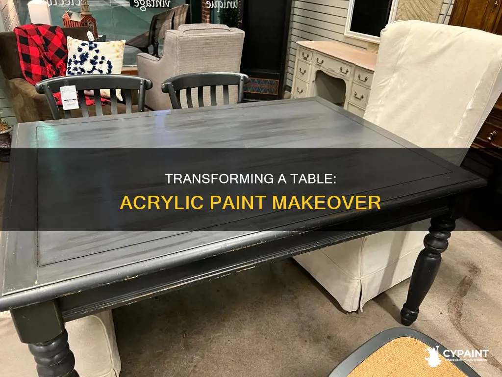 Transforming A Table: Acrylic Paint Makeover | CyPaint