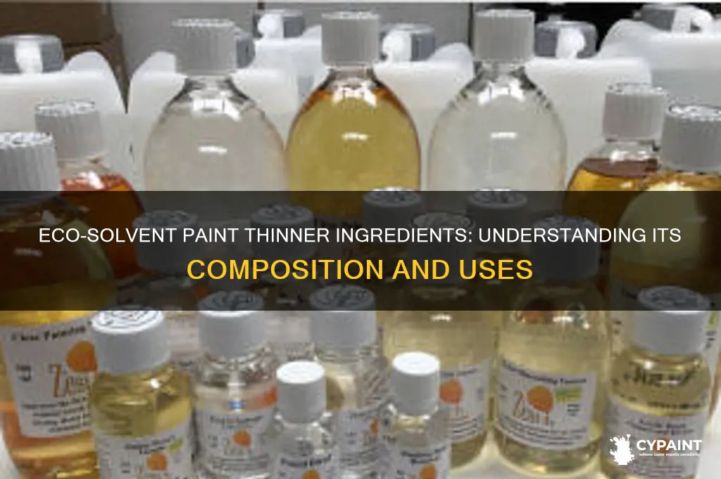 Eco-Solvent Paint Thinner Ingredients: Understanding Its Composition ...