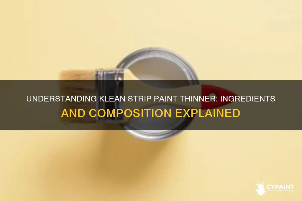 Understanding Klean Strip Paint Thinner: Ingredients And Composition ...