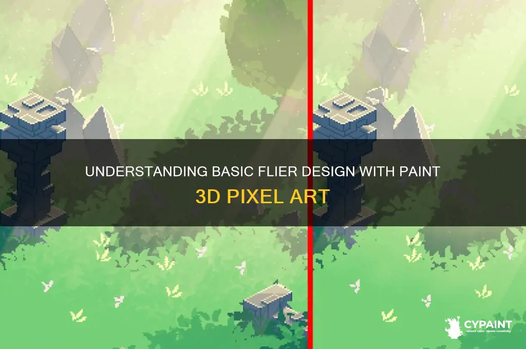 Understanding Basic Flier Design With Paint 3D Pixel Art | CyPaint