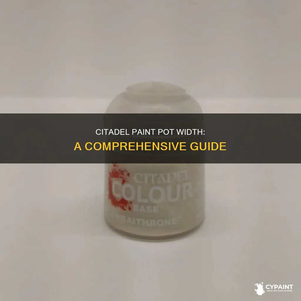 Citadel Paint Pot Width: A Comprehensive Guide | CyPaint