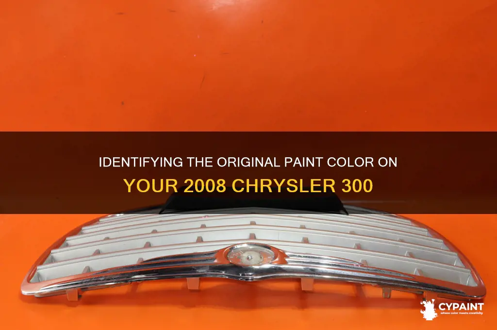 Identifying The Original Paint Color On Your 2008 Chrysler 300 | CyPaint