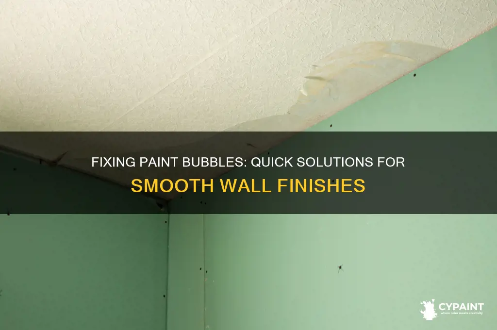 Fixing Paint Bubbles: Quick Solutions For Smooth Wall Finishes | CyPaint