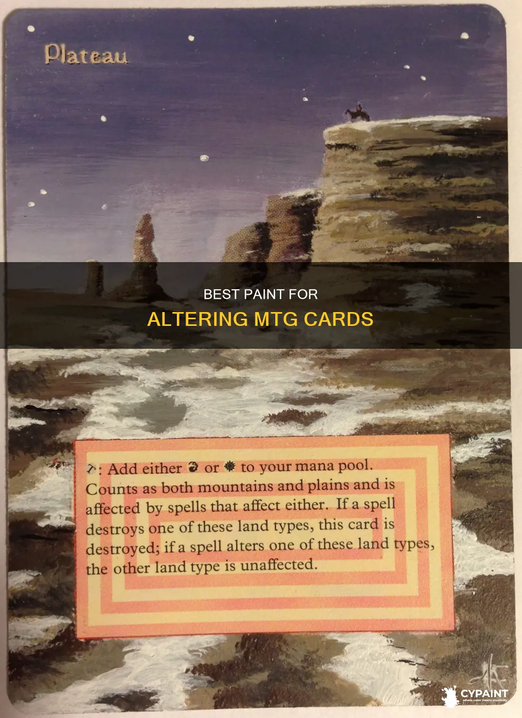 Best Paint For Altering Mtg Cards | CyPaint