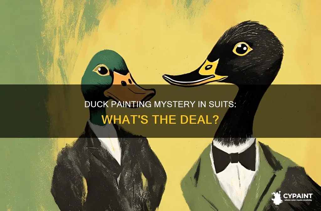 Duck Painting Mystery In Suits: What's The Deal? | CyPaint