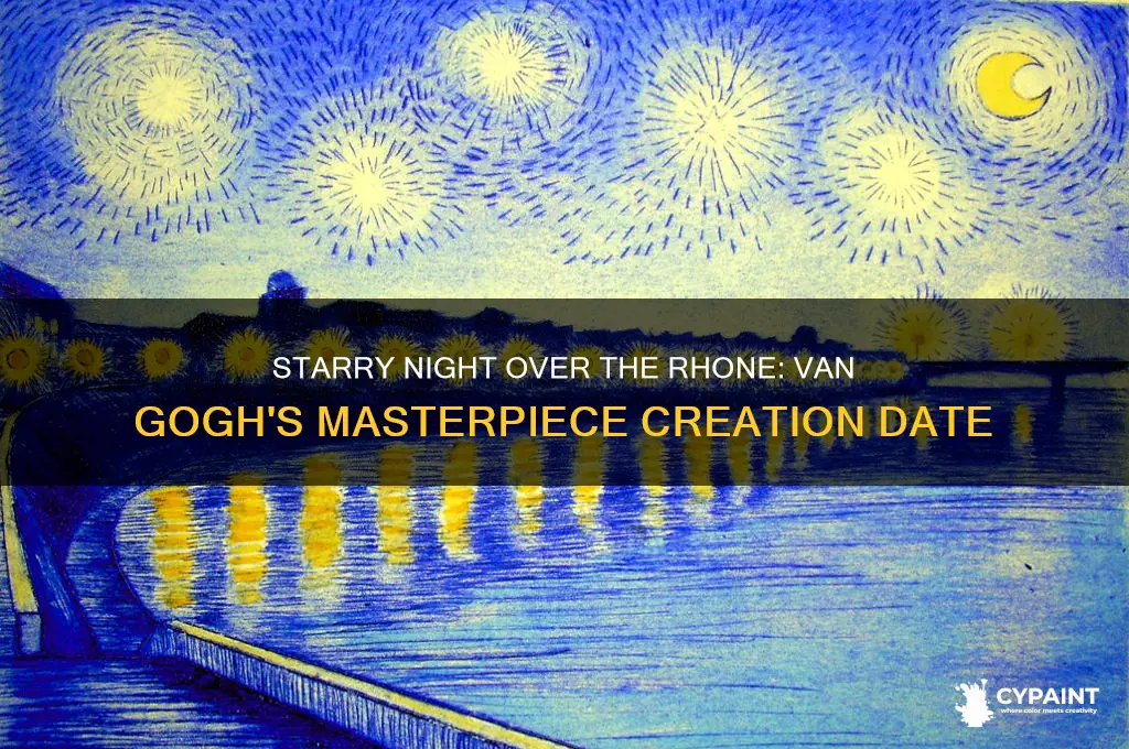 Starry Night Over The Rhone: Van Gogh's Masterpiece Creation Date | CyPaint