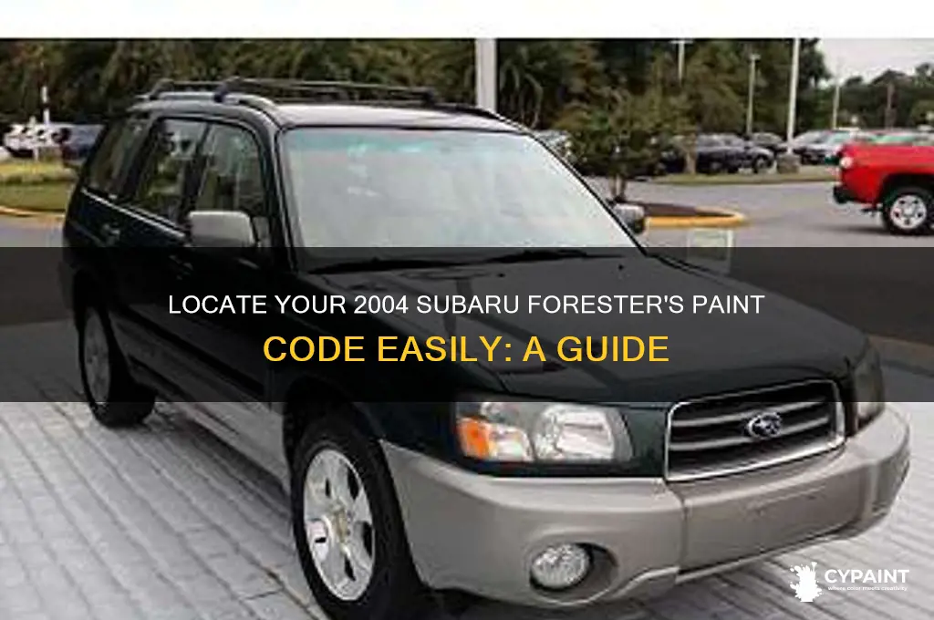 Locate Your 2004 Subaru Forester's Paint Code Easily: A Guide | CyPaint