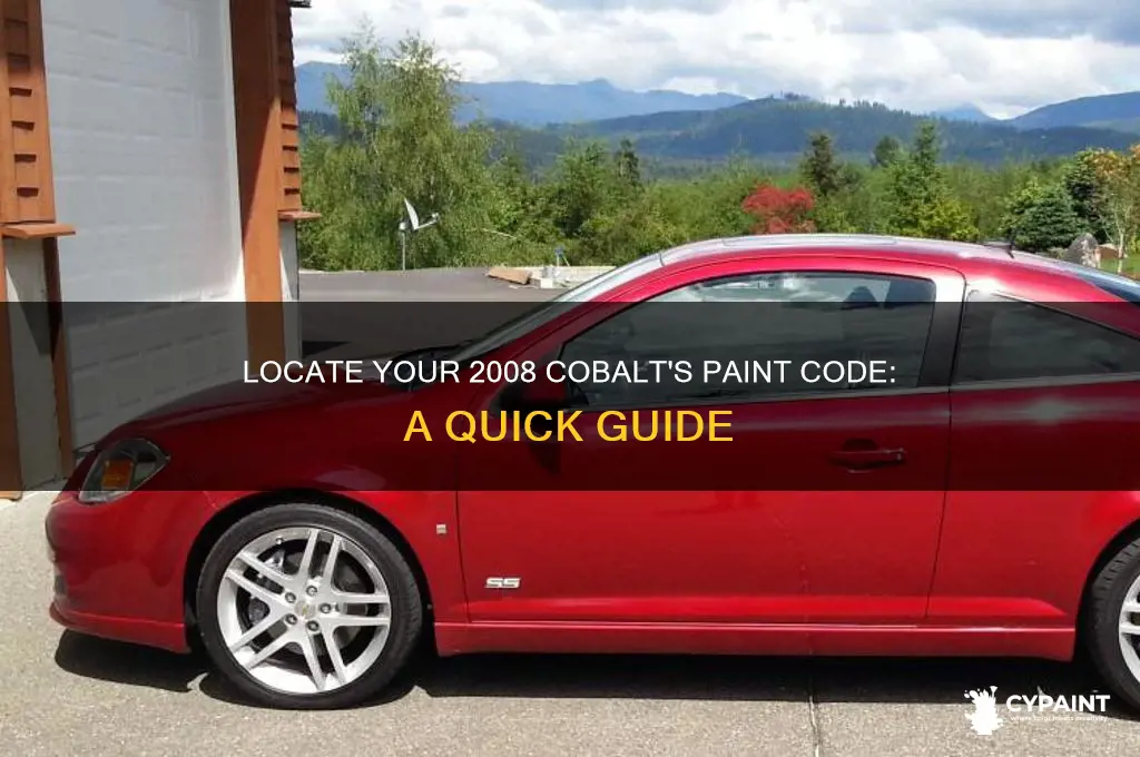 Locate Your 2008 Cobalt's Paint Code: A Quick Guide | CyPaint