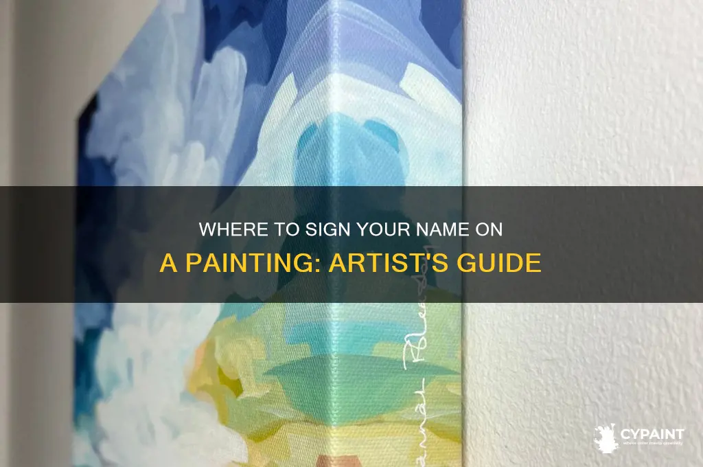 Where To Sign Your Name On A Painting: Artist's Guide | CyPaint